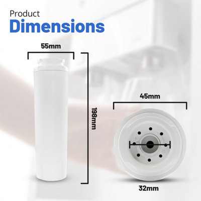 Reliapart WF02 Water Filter for KitchenAid UKF8001 Type