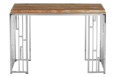 Relic Console Table With Onyx Stone Top