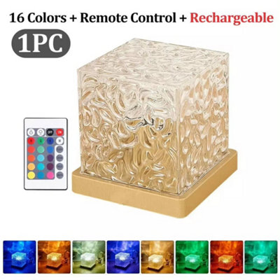 Remote Aurora Projector Lamp Cube Northern Lights Dynamic Water Wave ...