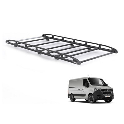Renault Master Roof Rack for 2010+ (L1H1) Rhino KammRack (Black) Only ...