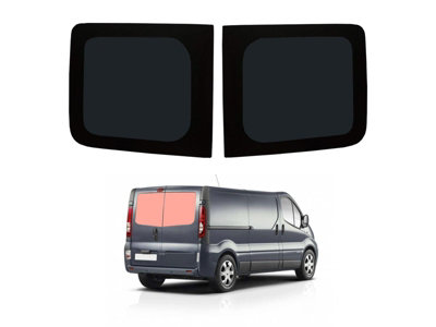 Renault Trafic (2001-2014) Rear Barn Door Dark Tint Windows Pair Van ...