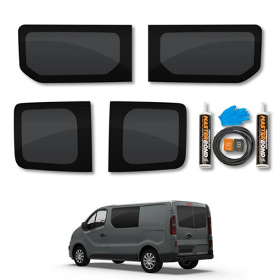 Renault Trafic (2014+) Rear Doors, Fixed Side Windows, and Fitting Kit ...