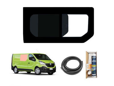Renault Trafic (2014 +) Right Hand Dark Tint Opening Window Fitting Kit