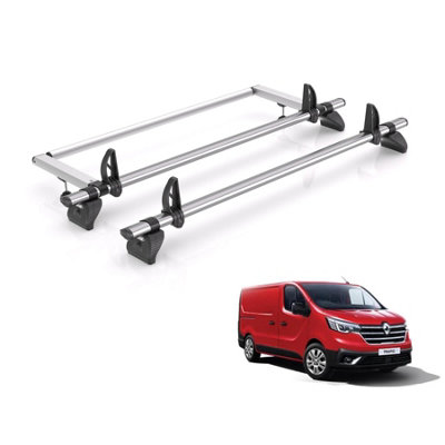 Renault Trafic Roof Rack for 2014+ (Standard Roof) 2 Bars & Roller ...