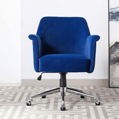 Blue velvet computer chair store