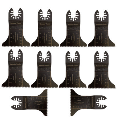 Rennie Tools Pack Of 10 x 65mm Wide Coarse Cut Oscillating Curved Multi ...