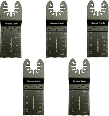 Rennie Tools Pack Of 5 x 35mm Oscillating Multi Tool Blades Set ...