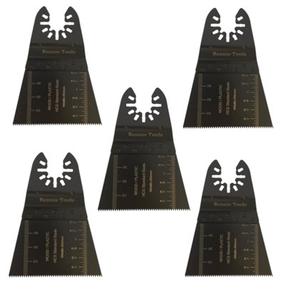 Rennie Tools Pack Of 5 x 65mm Wide Tapered Oscillating Multi Tool ...