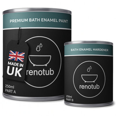 Renotub Premium 2K Bath Resurfacing Repair Enamel Paint - Brilliant White