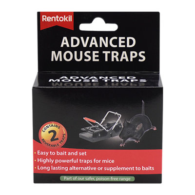 Rentokil Advanced Twin Pack Mouse Trap for Effective Rodent Control