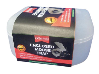 Rentokil Enclosed Mouse Trap - Pack of 3 for Safe and Effective Rodent ...