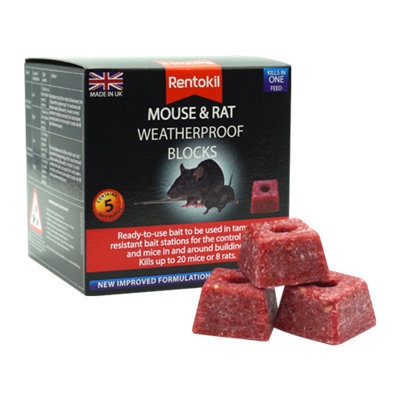 Rentokil Mouse & Rat Weatherproof Bait Blocks II (5)