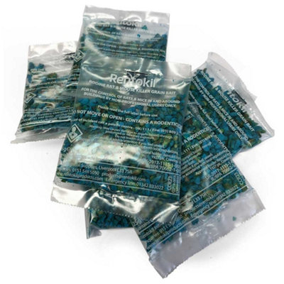 Rentokil Rodine Rat & Mouse Killer Grain Bait 6 Sachets Ready To Use Poison