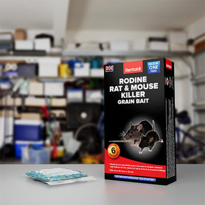Rentokil Rodine Rat & Mouse Killer Grain Bait (6)