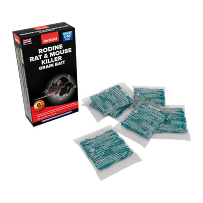 Rentokil Rodine Rat & Mouse Killer Grain Bait (6)