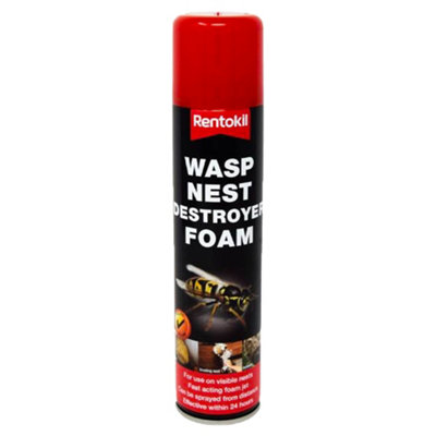 Rentokil Wasp Nest Destroyer Foam, Fast Acting 24hr Insecticide ...