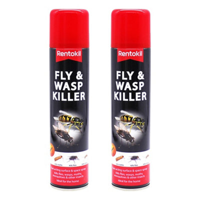 Rentokill Fly and wasp Fast Acting killer Spray 300ml x 2