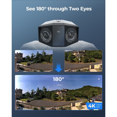 Reolink 4K Duo 2 PoE 180 degree view Smart Advanced AI detection ...