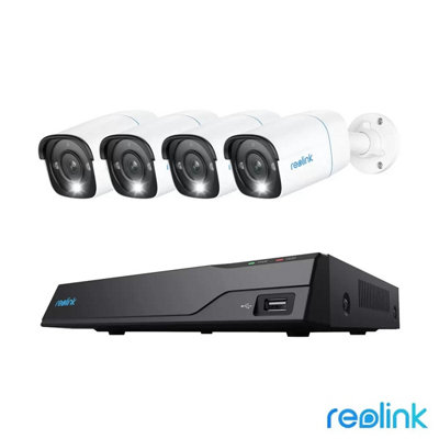 Reolink 8MP (4K) PoE AI 8-Channel NVR Security Kit with 4 Bullet ...