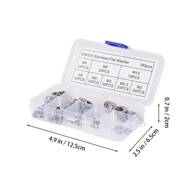 Repair Penny Washers Stainless Steel Flat Washers Set with Storage Box ...
