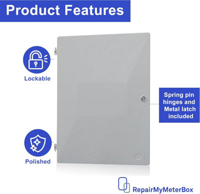 Replacement Door - White Cavity Electric Meter Box - 15" x 21.5" (380mm ...