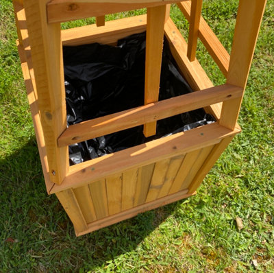 Replacement Poly Liner for Wooden Garden Patio Planters (43cm x 43cm x ...