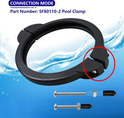 Replacement Pool Hose Clamp with Screw, Compatible with Intex 12 -14 ...