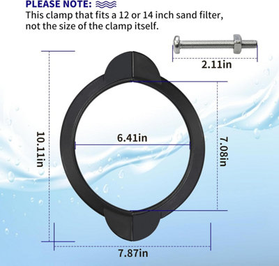 Replacement Pool Hose Clamp with Screw, Compatible with Intex 12 -14 ...