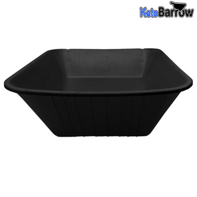 Replacement Wheelbarrow Body Tray - Universal Barrow Pan - 85L - Black