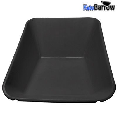 Replacement Wheelbarrow Body Tray - Universal Barrow Pan - 85L - Black