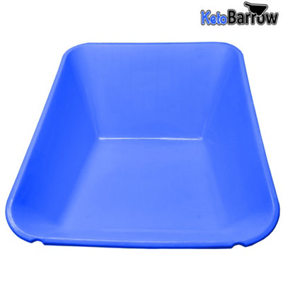 Replacement Wheelbarrow Body Tray - Universal Barrow Pan - 85L - Blue