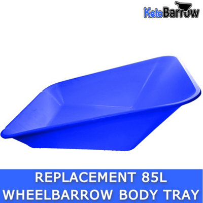 Replacement Wheelbarrow Body Tray - Universal Barrow Pan - 85L - Blue