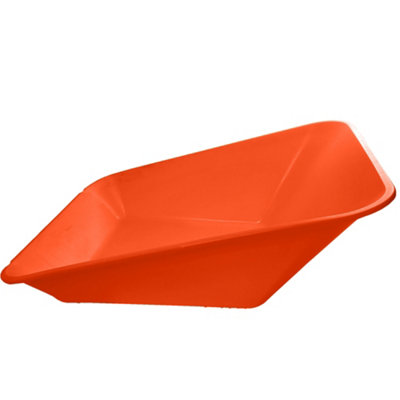 Replacement Wheelbarrow Body Tray - Universal Barrow Pan - 85L - Orange ...