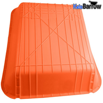 Replacement Wheelbarrow Body Tray - Universal Barrow Pan - 85L - Orange