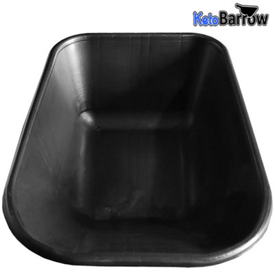 Replacement Wheelbarrow Tray Body - Plastic Pan - 110L - Black