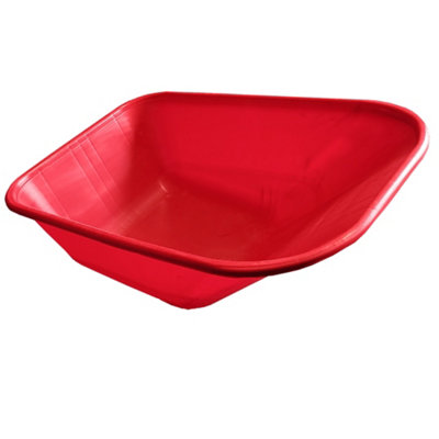 Replacement Wheelbarrow Tray Plastic Pan - 110L - Red | DIY at B&Q
