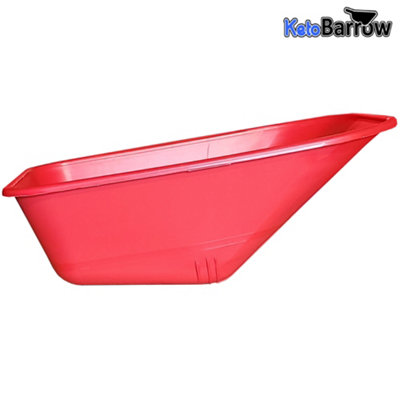 Replacement Wheelbarrow Tray Plastic Pan - 110L - Red