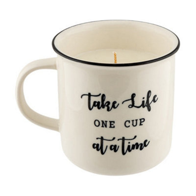 Repurpose Candle Mug Gift Set Fresh Vanilla Scented 13oz with 8pc Wax Melts