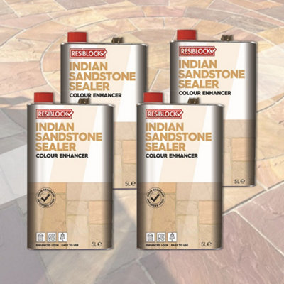 Resiblock Indian Sandstone Sealer - Colour Enhancer - 20L (Natural Stone)