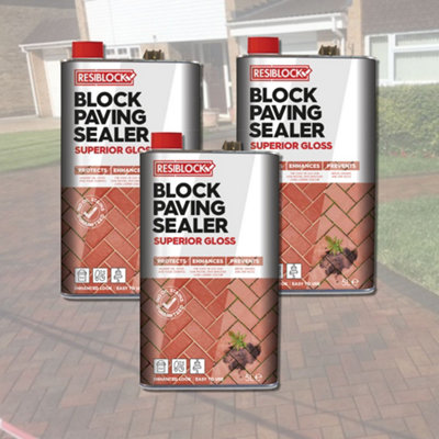 Resiblock Superior Gloss - 15L - World Leading Block Paving Sealer with ...