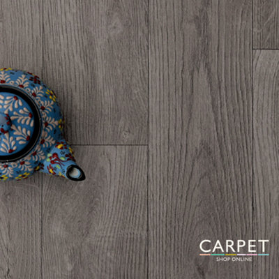 Resilia Floors Cuban Oak Black Grey Effect Vinyl Floor 6m x 3m
