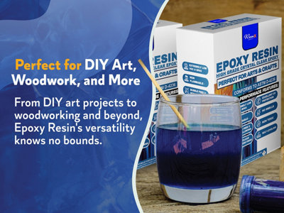 RESIN X - Crystal Clear Epoxy Resin Kit for Arts, Crafts & DIY - Bubble ...