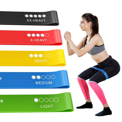 Resistance Bands Exercise Sports Loop Fitness Home Gym Yoga Latex - Set ...