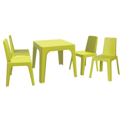 Resol - 4 Seater Julieta Children's Plastic Garden Furniture Set - 50cm ...