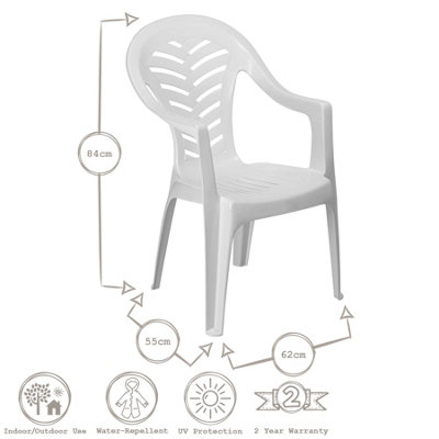 Resol 6 Seater Sevilla Rectangular Plastic Garden Dining Set - 90cm x ...