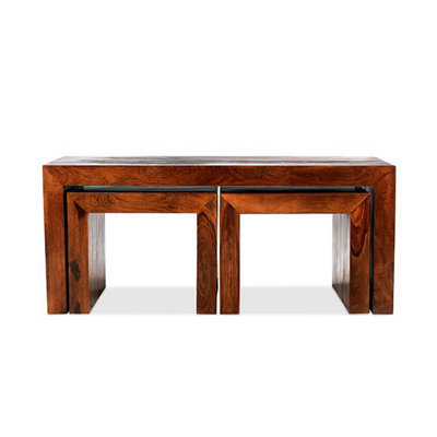 Rest Relax Havana Living Indian Rosewood Long John Coffee Table Brown