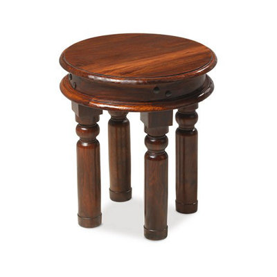 Rest Relax Jaipur Sheesham Round Coffee Table 40cm Brown