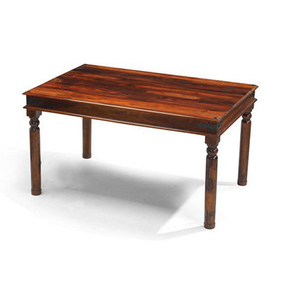 Rest Relax Jaipur Sheesham Thakat Dining Table 160cm Wide Brown