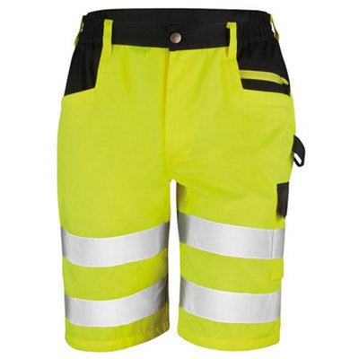 Result Core Mens Reflective Safety Cargo Shorts | DIY at B&Q
