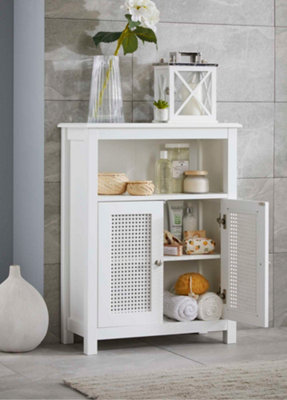 Retford White Bathroom Storage Console Unit | DIY at B&Q